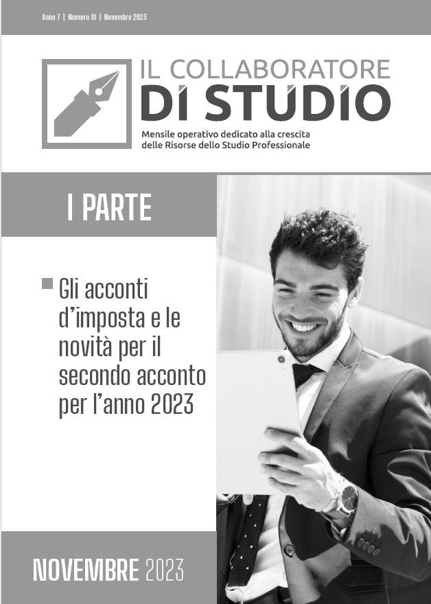 ACBGroup Spa > Rivista Il Collaboratore di Studio - Disponibile il fascicolo Novembre 2023